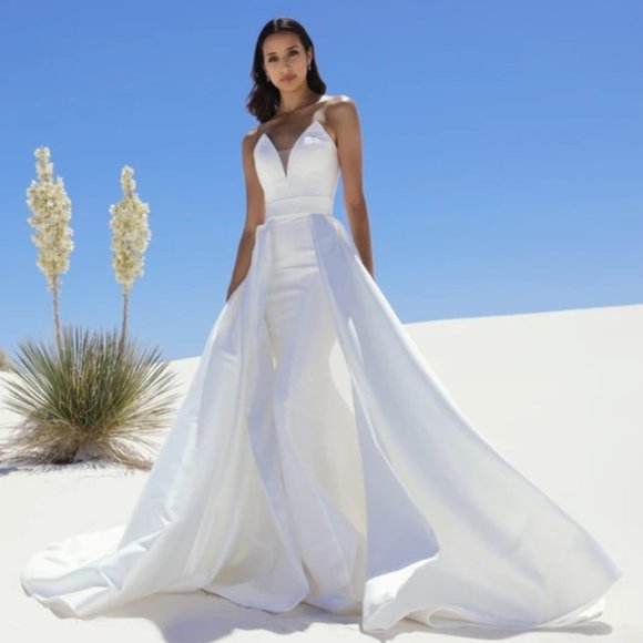 Jimme Huang | Dresses | Jimme Huang Leilani Ivory Wedding Dress | Poshmark
